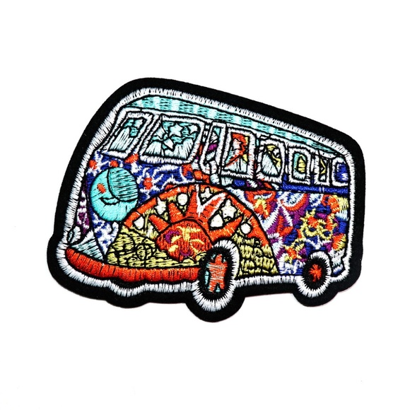 Accessories | Hippie Van Patch Iron On Vw Bus Tie Die Diy Peace Volkswagen Bus Patches Boho ...